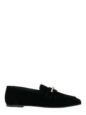 Emporio Armani Velvet Penny Loafers - Black