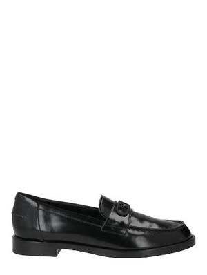 Emporio Armani Glossed-leather Loafers - Black