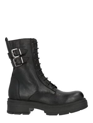 FABRIZIO CHINI Ankle Boots Size Leather - Black