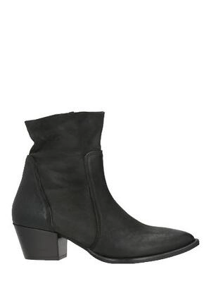 FABRIZIO CHINI Leather Ankle Boots - Black