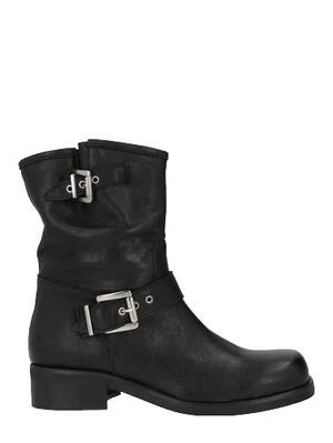 FABRIZIO CHINI Ankle Boots Size Leather - Black