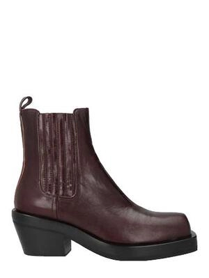 Agl Chocolate Leather Ankle Boots With Cuban Heel - Brown