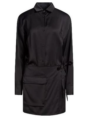 Emporio Armani Satin Shirt Dress - Black