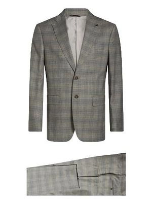 PAOLONI Suit Size Virgin Wool, Elastane - Grey