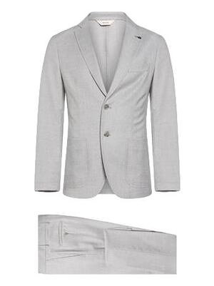 PAOLONI Suit Size Virgin Wool, Elastane - Grey