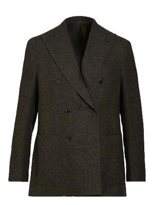 Caruso Blazer Size Wool, Linen, Cashmere - Green