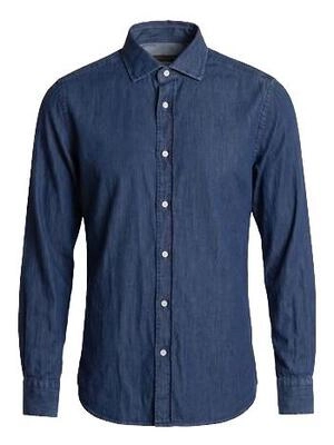 MOORER Denim Shirt Size Cotton - Blue