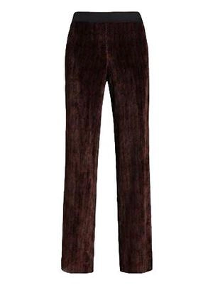 SIYU Wide-leg Viscose & Silk Velvet Pants - Brown