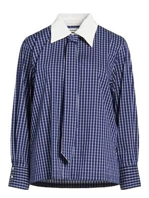 Sandro Checked Cotton Blend Shirt - Navy