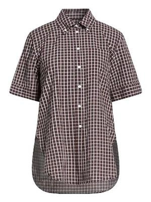 Sandro Shirt Size Cotton, Elastane - Brown
