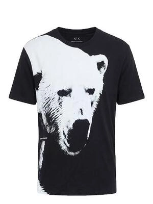 Armani Exchange T-shirt Size Organic Cotton - Black