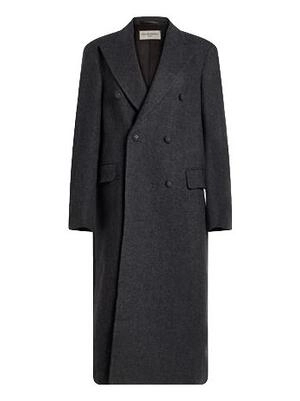 Officine Générale Wool Double-breasted Coat - Grey