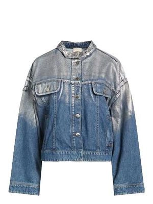 EMPORIO ARMANI Woman Denim Outerwear Blue Size 2 Cotton
