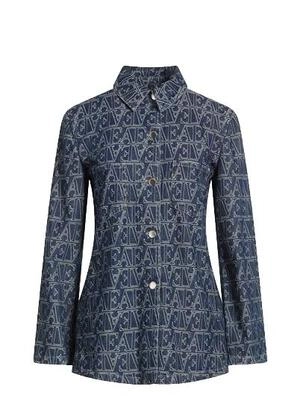 Emporio Armani Cotton Jacquard Denim Overshirt - Blue