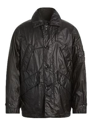 C.P. COMPANY Polyurethane Resin Coated Canvas Jacket - Black