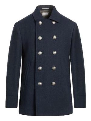 Brunello Cucinelli Double-breasted Wool And Cashmere Coat - Navy