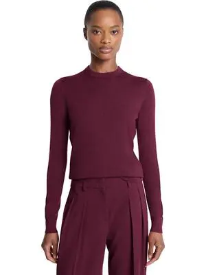 Michael Kors Michael Kors Collection Ribbed Cashmere And Wool Blend Sweater Red