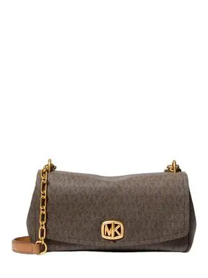 Michael Kors Bryant Small Signature Logo Convertible Shoulder Bag - Brown