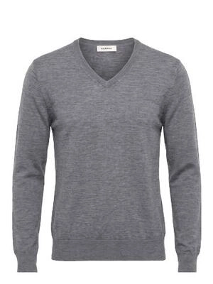 Sandro Wool V-neck Sweater - Grey