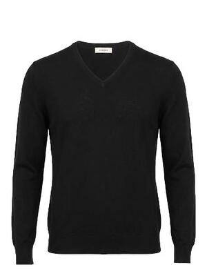 Sandro Wool V-neck Sweater - Black