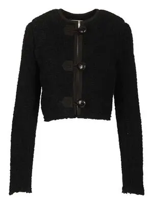 Isabel Marant Étoile Gradilia Cropped Bouclé Jacket - Black