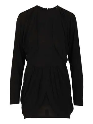 Isabel Marant Étoile Niamae Bouclé Cotton Jersey Short Dress - Black