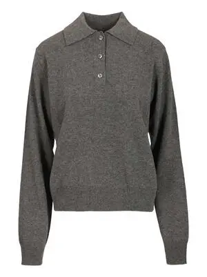 MAISON MARGIELA MAISON MARGIELA Wool Polo Shirt Gray