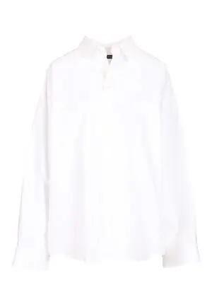 BALENCIAGA BALENCIAGA Cotton Blend Oversized Long Sleeve Shirt
