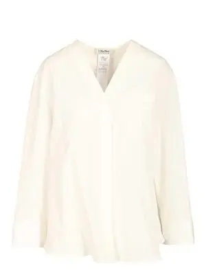 Max Mara S MAX MARA Cotton Poplin Chicca Shirt White