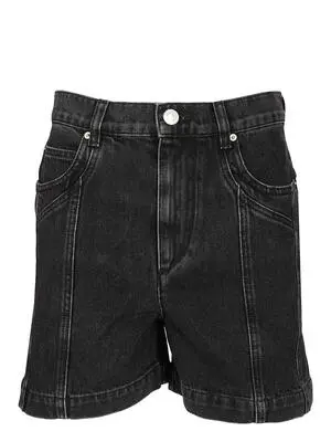 Isabel Marant Étoile Joely-ga" Wide-leg Denim Shorts - Black