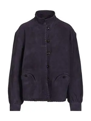 BLAZÉ MILANO Suede Oversized Jacket - Blue