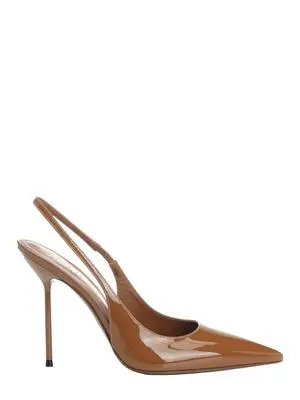 Paris Texas Linda Slingback In Patent Leather - Cream