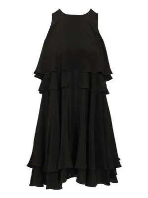AMI Paris Sleeveless Ruffle Dress - Black