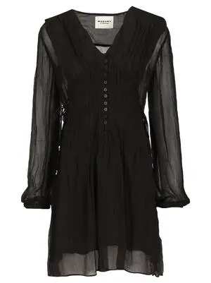 Isabel Marant Étoile Loriena Printed Muslin Dress - Black