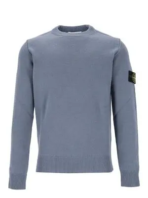 Stone Island Lambswool Crew Neck Sweater - Blue