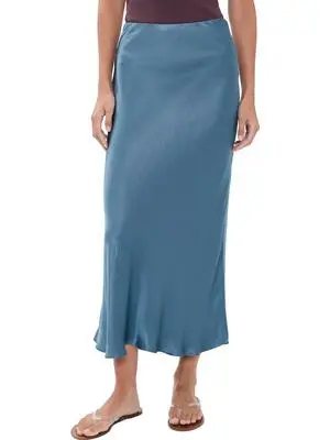 Rails Anya Satin Midi Skirt - Atlantic