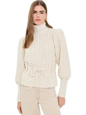 Zimmermann Valiant Wool Bauble Sweater - Cream