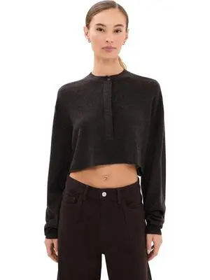 Le Kasha Bulgan Cashmere Cropped Sweater - Chocolate