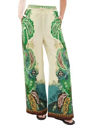 ALEMAIS ALÉMAIS Florence Wide Leg Printed Pants