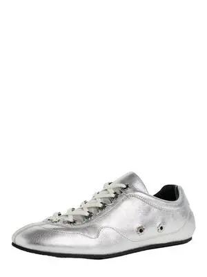 Cecilie Bahnsen Studded Leather Sneakers - Silver