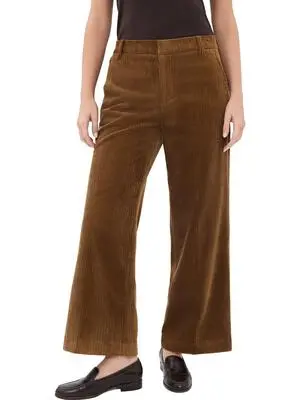 FRAME Corduroy Wide Leg Trousers - Hazelnut
