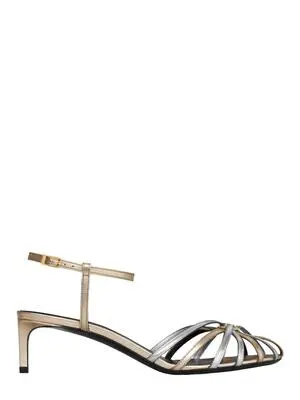 CELINE Celine Triomphe Sandal In Laminated Calfskin