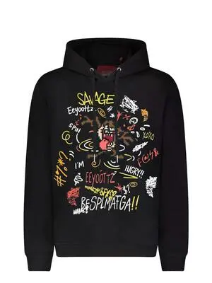 MOSTLY HEARD RARELY SEEN 8-BIT Graphic Print Hoodie - Black