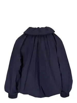 Veronica Beard Veronica Beard Circe Gathered Neckline Balloon Sleeve Jacket Blue