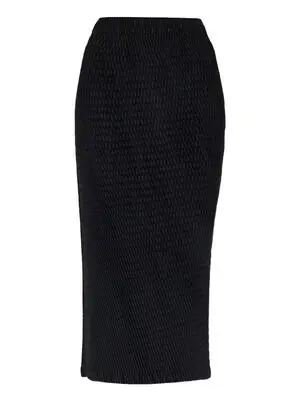 ISSEY MIYAKE Issey Miyake Pleated Effect Side Slit Midi Skirt