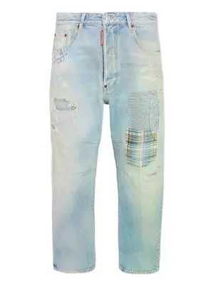 Dsquared2 Patched Superlite Kawaii Jeans - Blue
