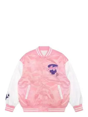 AAPE BY *A BATHING APE Moonface Reversible Fleece Jacket - Pink