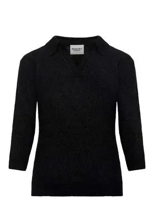 MARANT ETOILE Nathalie Polo Sweater - Black