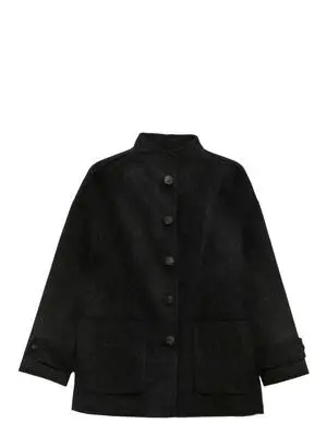 THE DYNAMIS STUDIO High-neck Patch-pocket Coat - Red