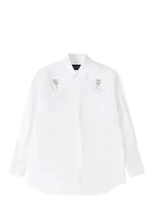 Simone Rocha Embellished Slash-detail Shirt - White